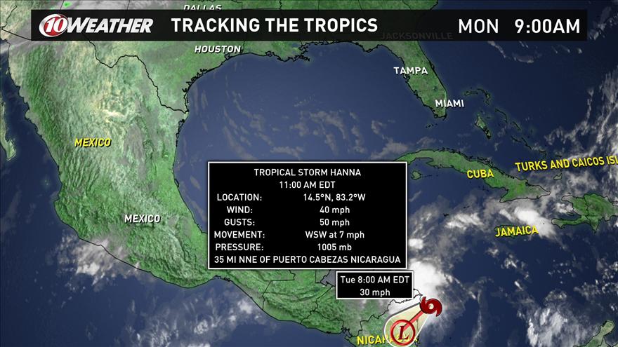 Tropical Storm Hanna forms off Nicaragua's coast | wtsp.com