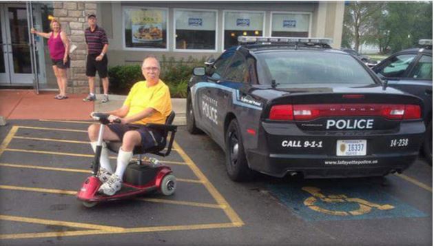 Photo shows cop car parked in handicapped spot at IHOP | wtsp.com