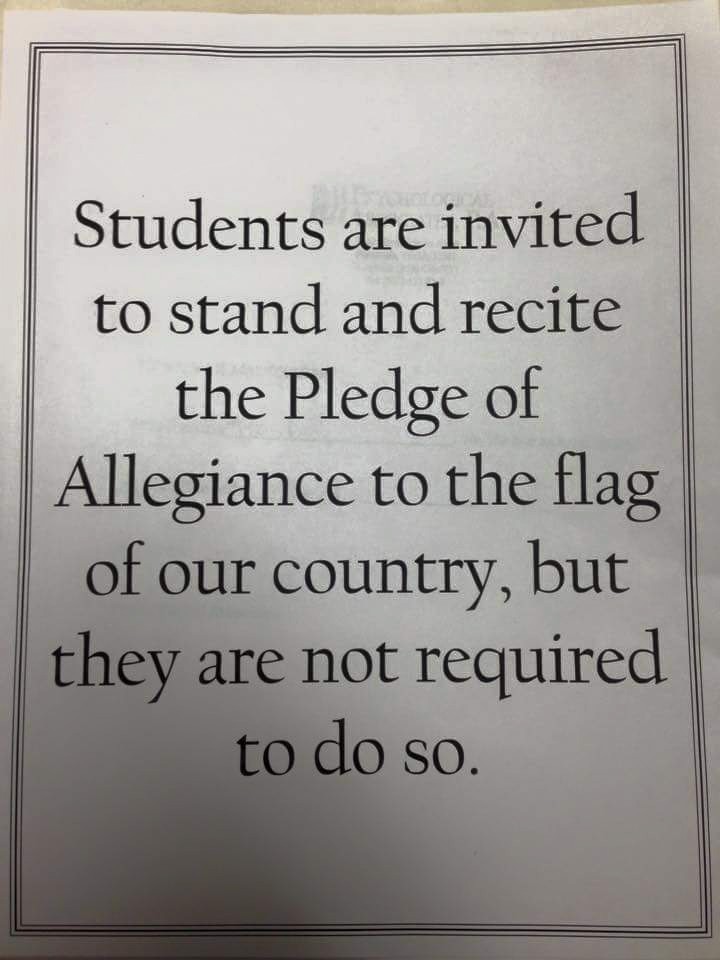 Santa Rosa school signs: 'You don't have to recite Pledge' | wtsp.com