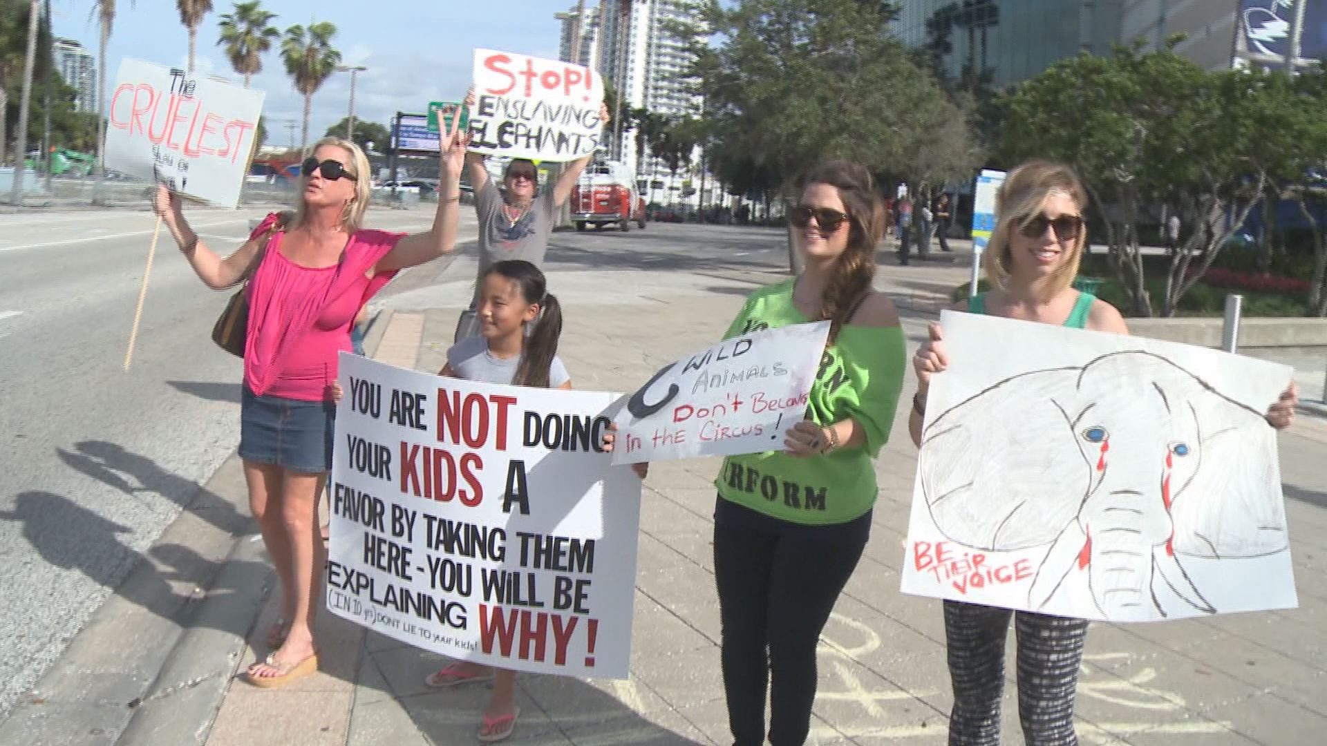 Circus protests at Amalie Arena | wtsp.com