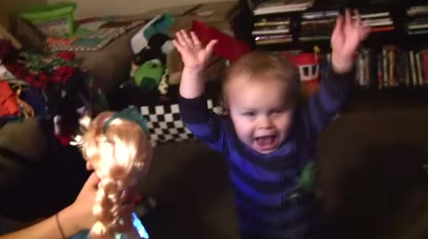 WATCH: Baby can't control his excitement for 'Frozen' | wtsp.com