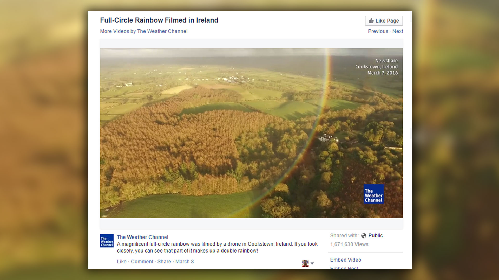 WATCH: Drone captures 360° rainbow | wtsp.com