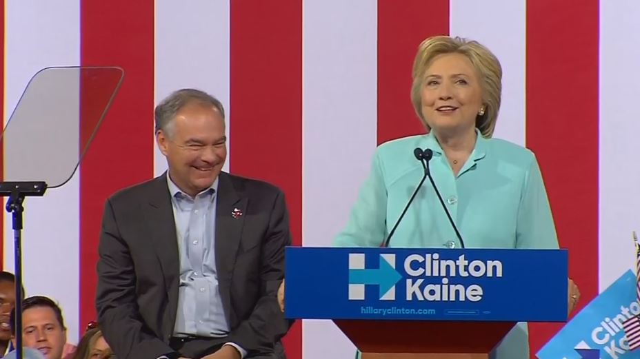 Clinton-Kaine ticket makes debut in Miami | wtsp.com