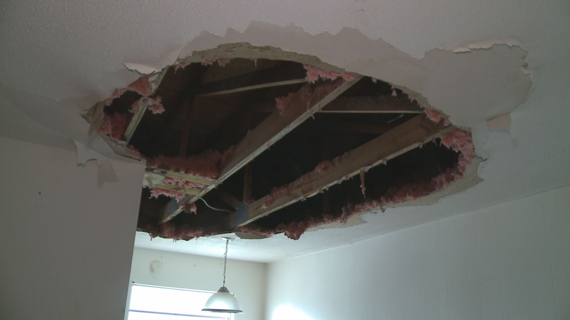 Water Damaged Ceiling Collapse | Shelly Lighting