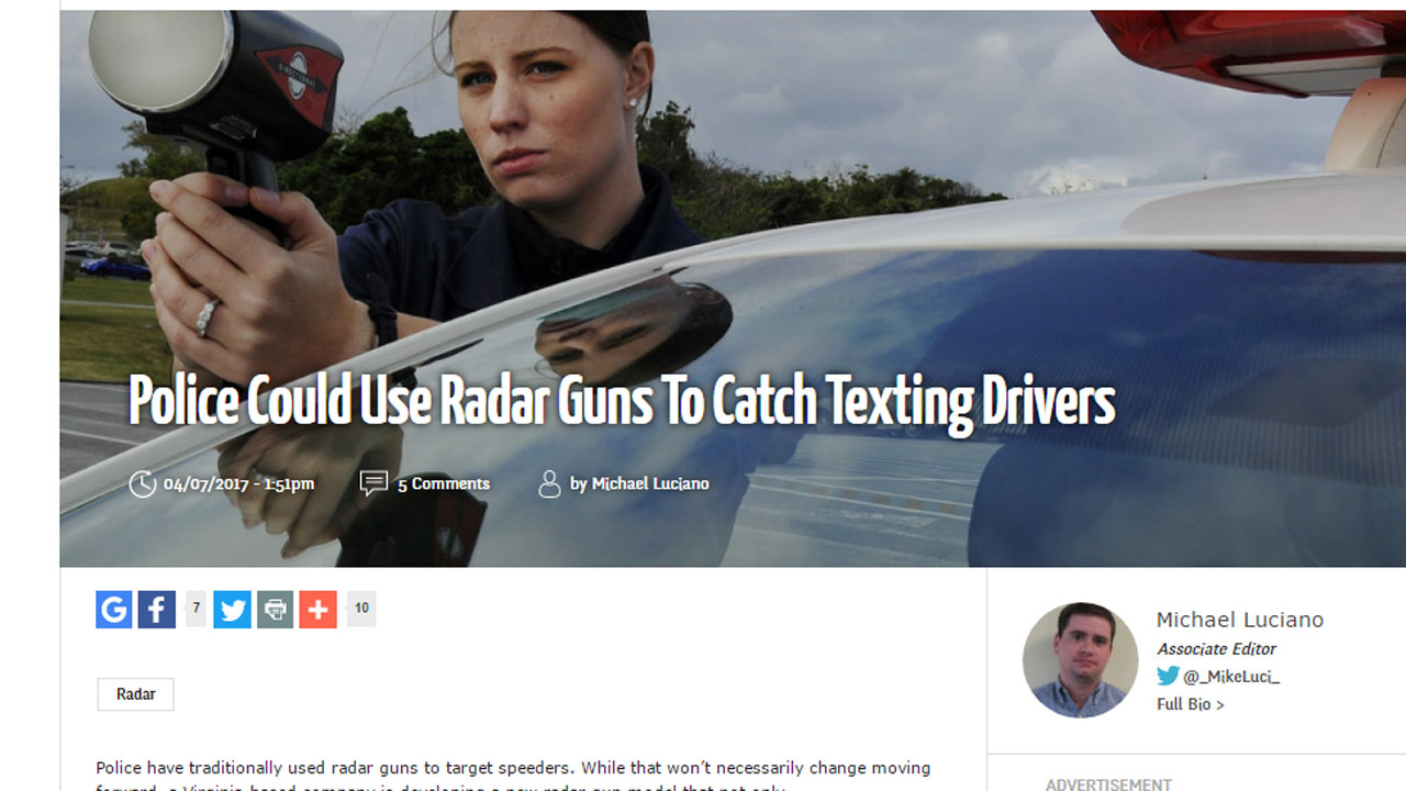 VERIFY: Can a radar gun catch people who text while driving? | wtsp.com