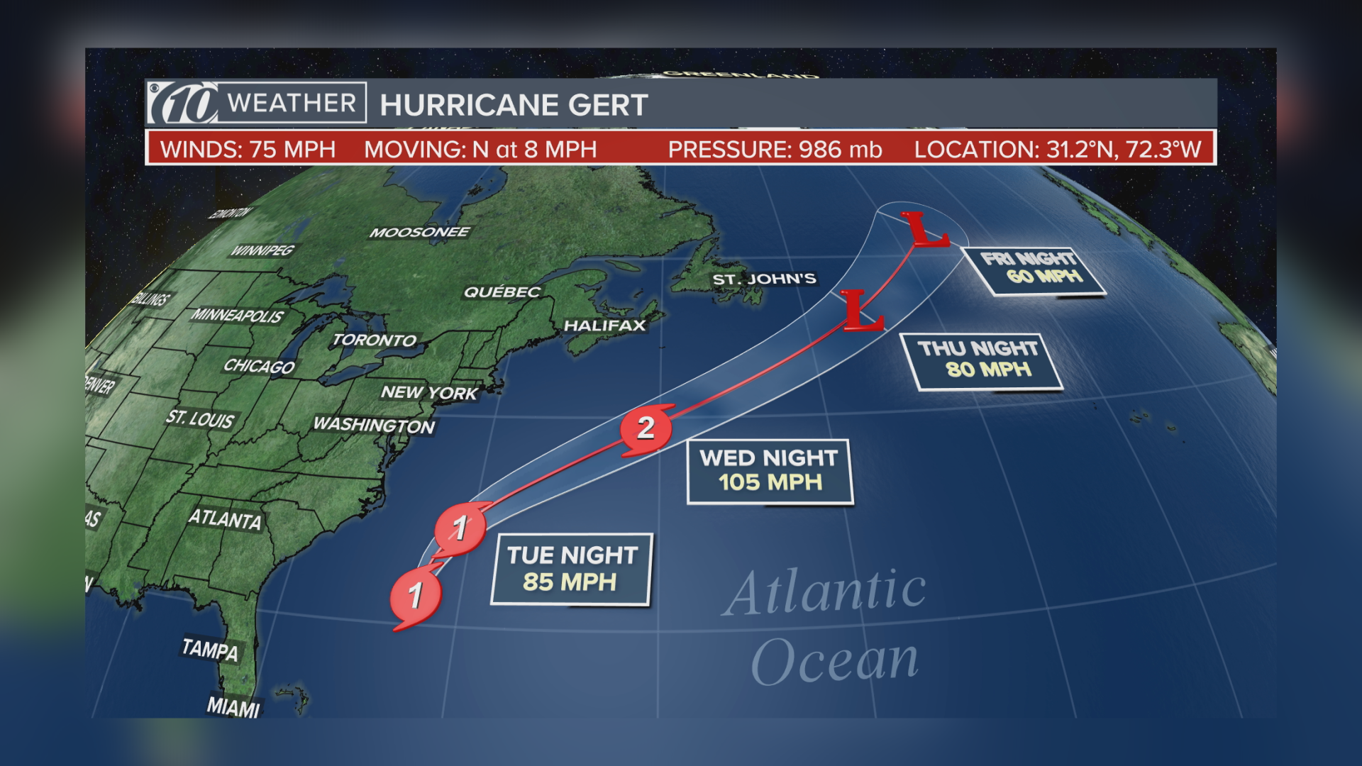 Gert becomes second hurricane of season | wtsp.com
